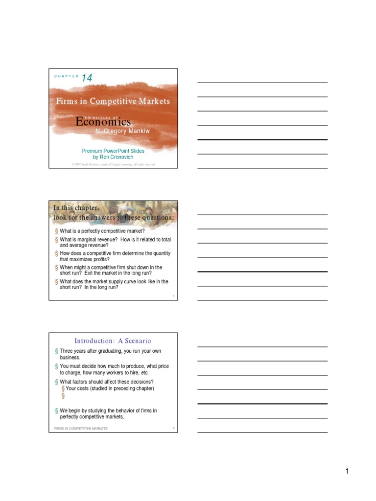 Mankiw Microeconomics Chapter | PDF | Perfect Competition | Profit ...