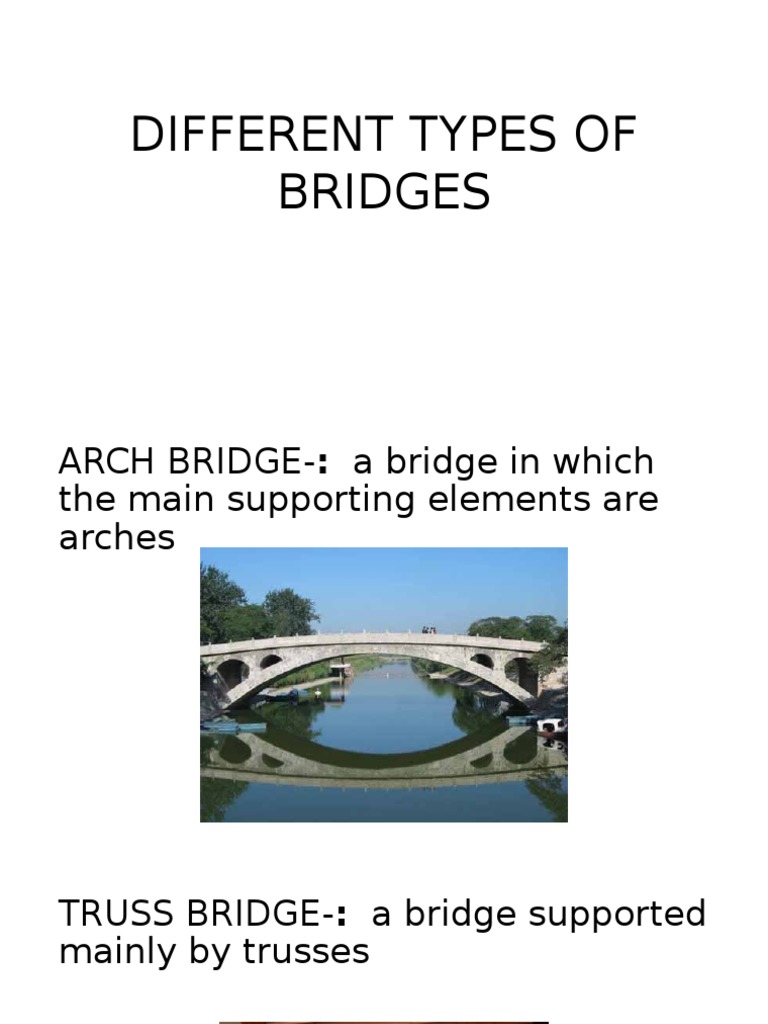 Types of Bridges Explained | PDF