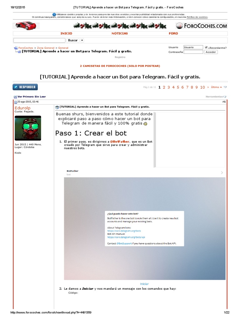 Aprende A Hacer Un Bot para Telegram. Fácil y Gratis | PDF | Internet ...