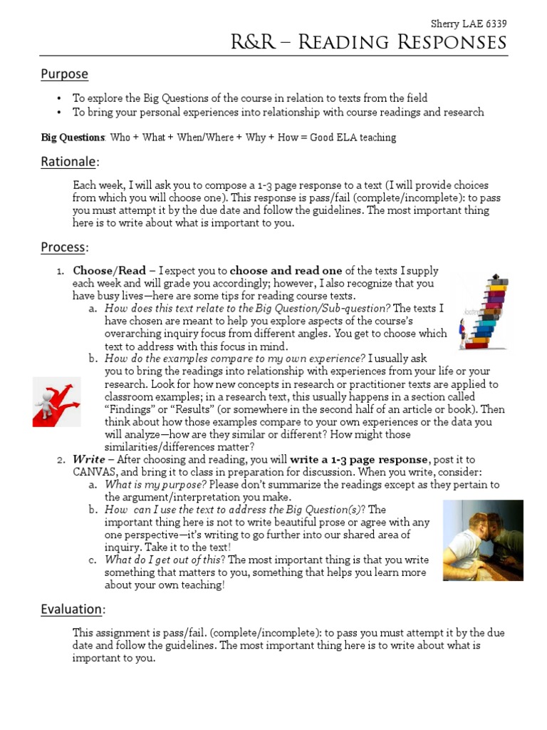 R&R - Reading Responses: Purpose | PDF | Career & Growth