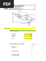 CONVEYOR CALCULATION SHEET Draft | PDF | Belt (Mechanical) | Friction
