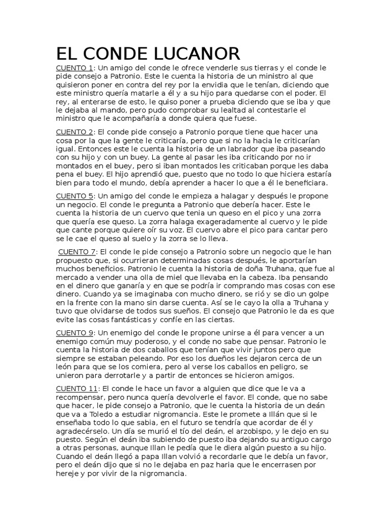 El Conde Lucanor | PDF | Mujer | Amor