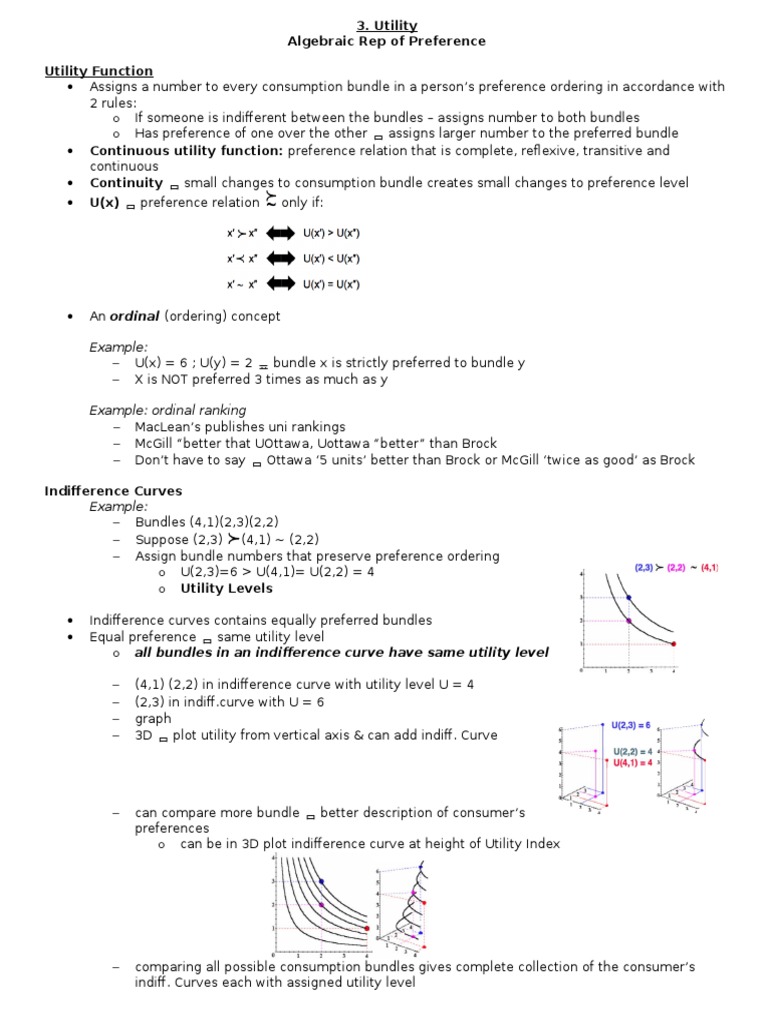 Example:: All Bundles in An Indifference Curve Have Same Utility Level ...