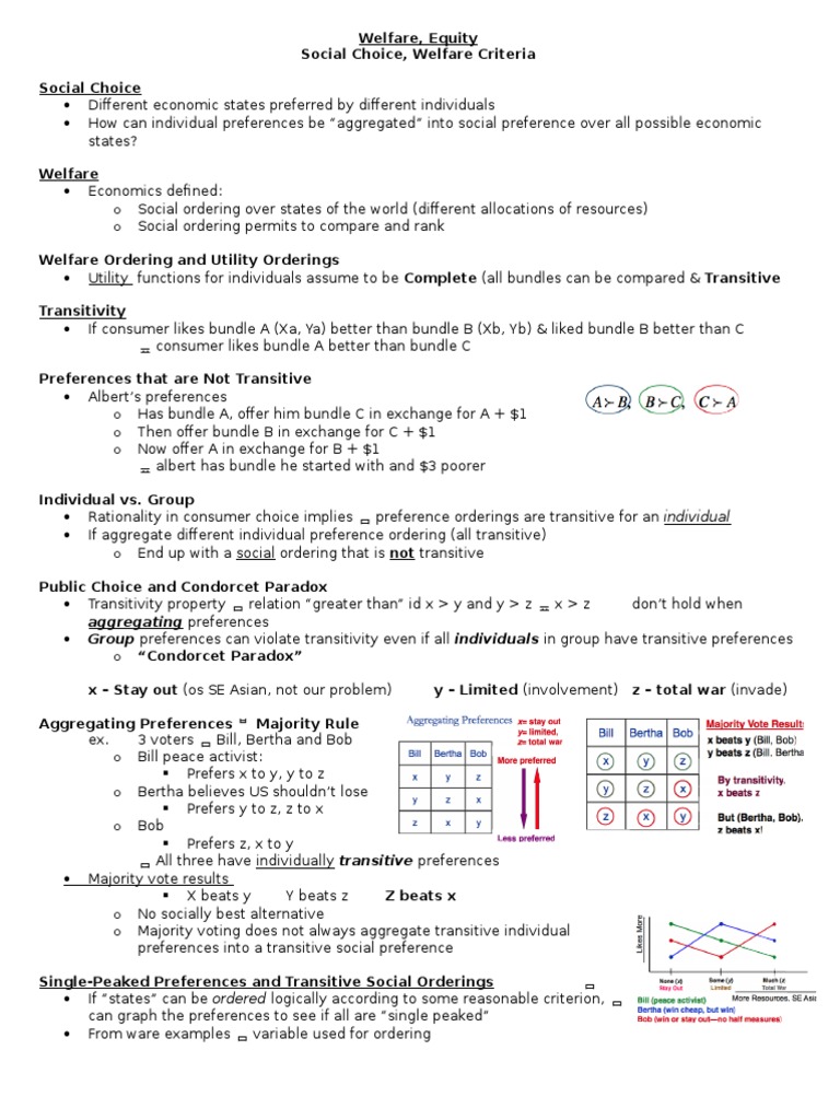 Social Welfare | PDF | Welfare Economics | Pareto Efficiency