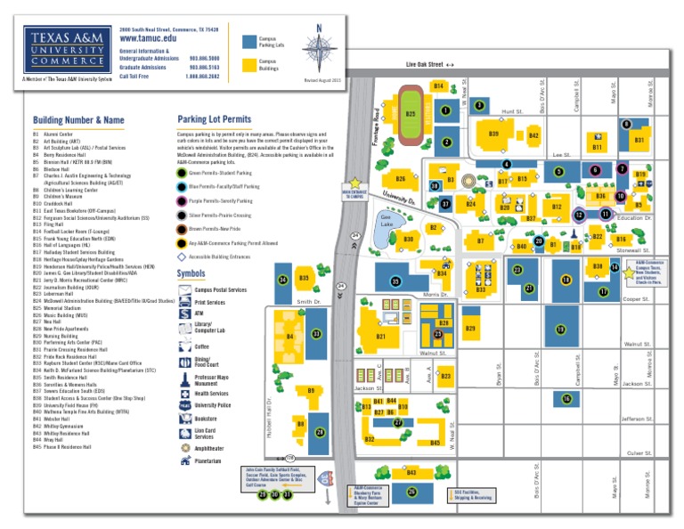 Texas A&M University Commerce Campus Map | PDF