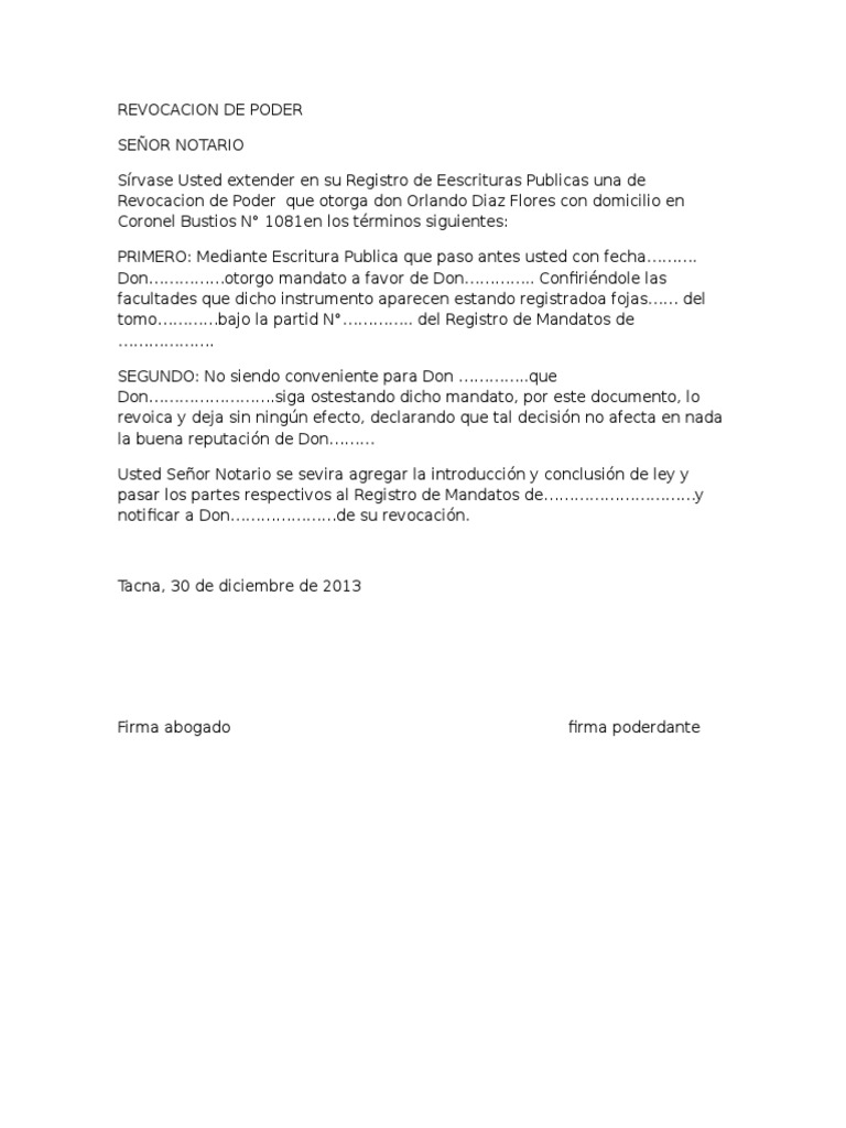 Revocación de Poder Judicial | PDF