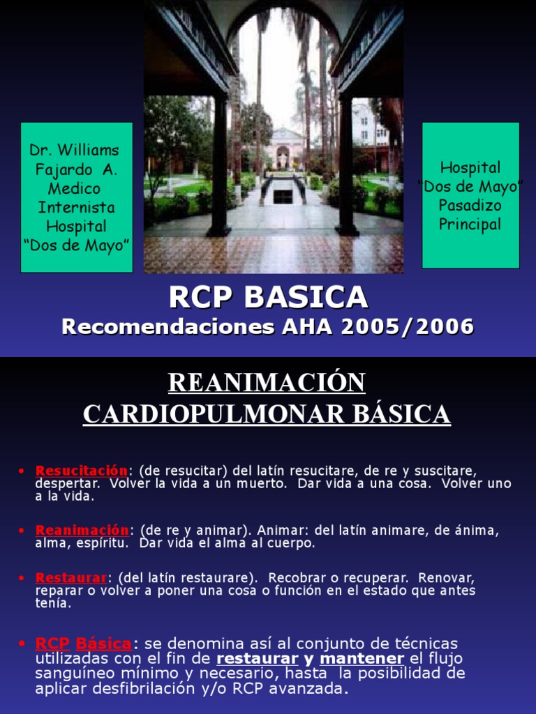 RCP Basico | PDF | Reanimación cardiopulmonar | Sistema cardiovascular