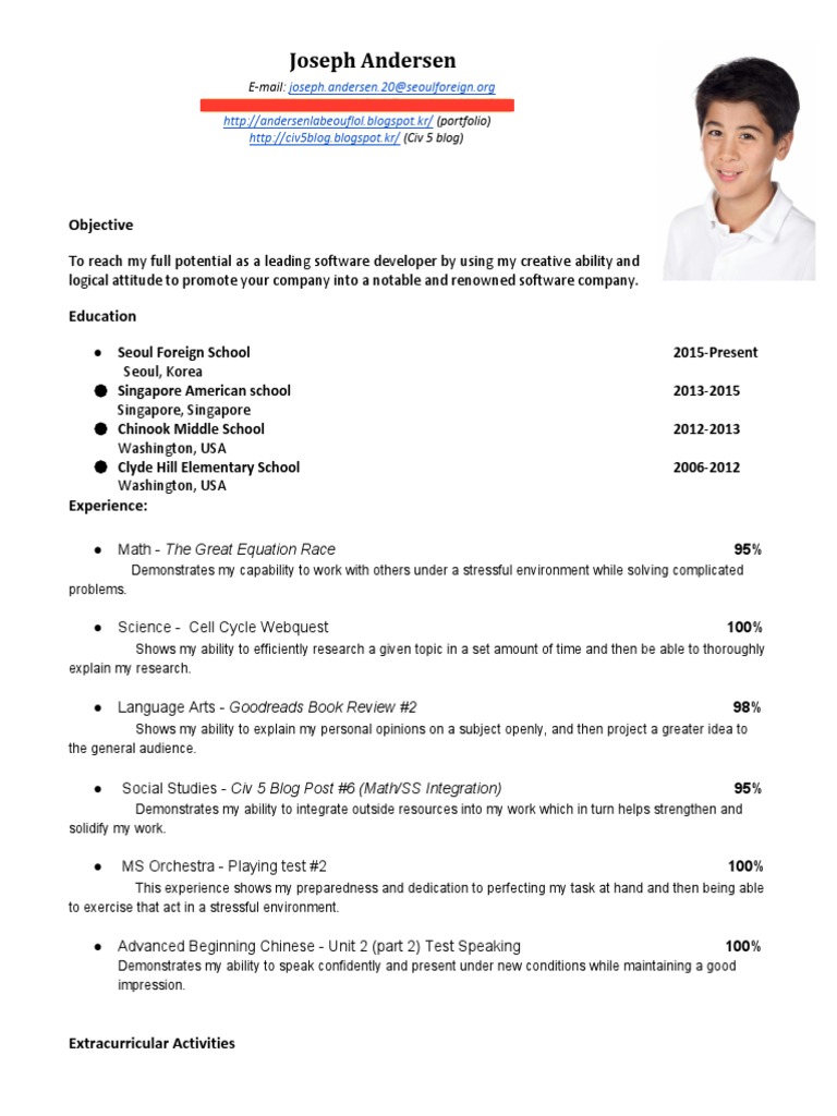 Copy of Student Resumé Template | PDF