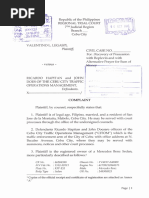 Sample COmplaint With Replevin | Lawsuit | Damages