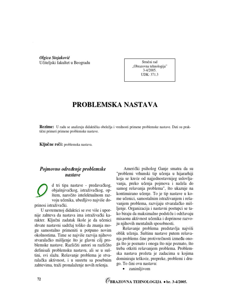 Problemska Nastava | PDF