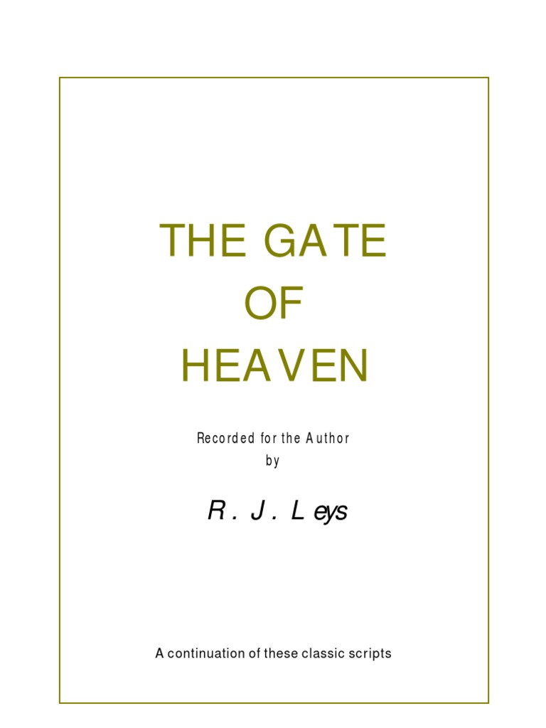 The Gate of Heaven - R J Leys | PDF | Elijah | Soul