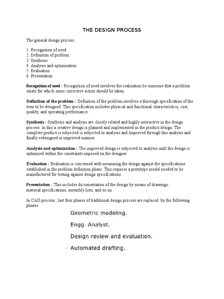 Stages of CAD Process | Computer Aided Design | Design