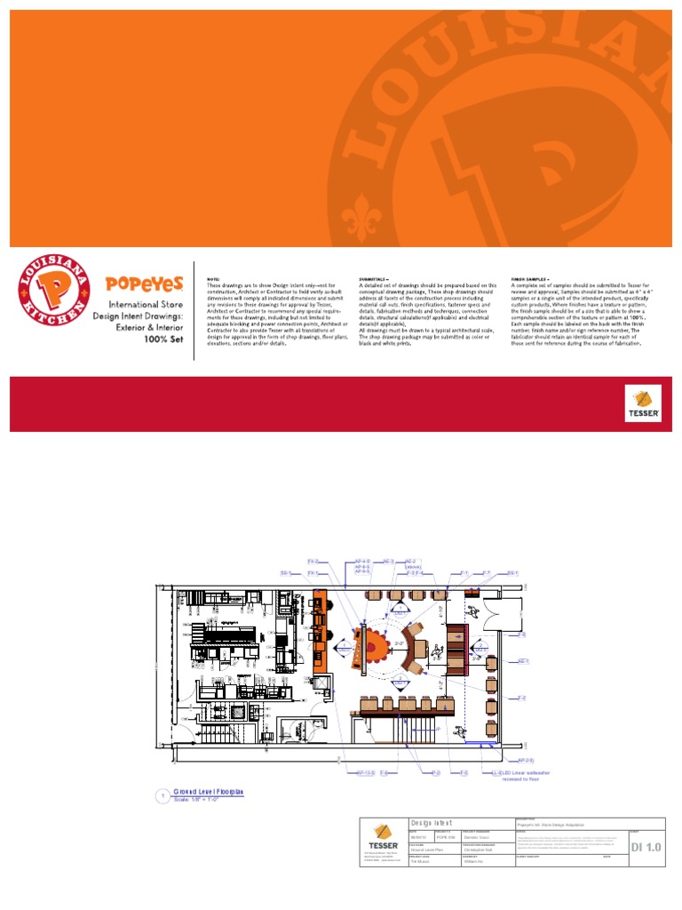 Popeyes - Intl - Design Intent Drawings - 8-9-12 PDF | PDF | Louisiana ...