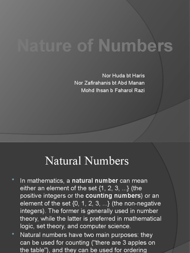 The Nature of Numbers | PDF | Numbers | Real Number