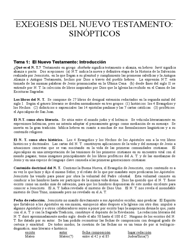 Evangelios Sinópticos | PDF | Evangelios | Evangelio De Lucas