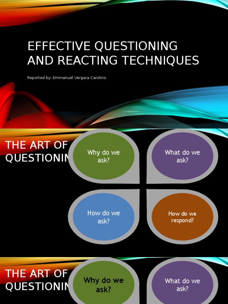 Effective Questioning and Reacting Techniques | PDF | Creativity ...