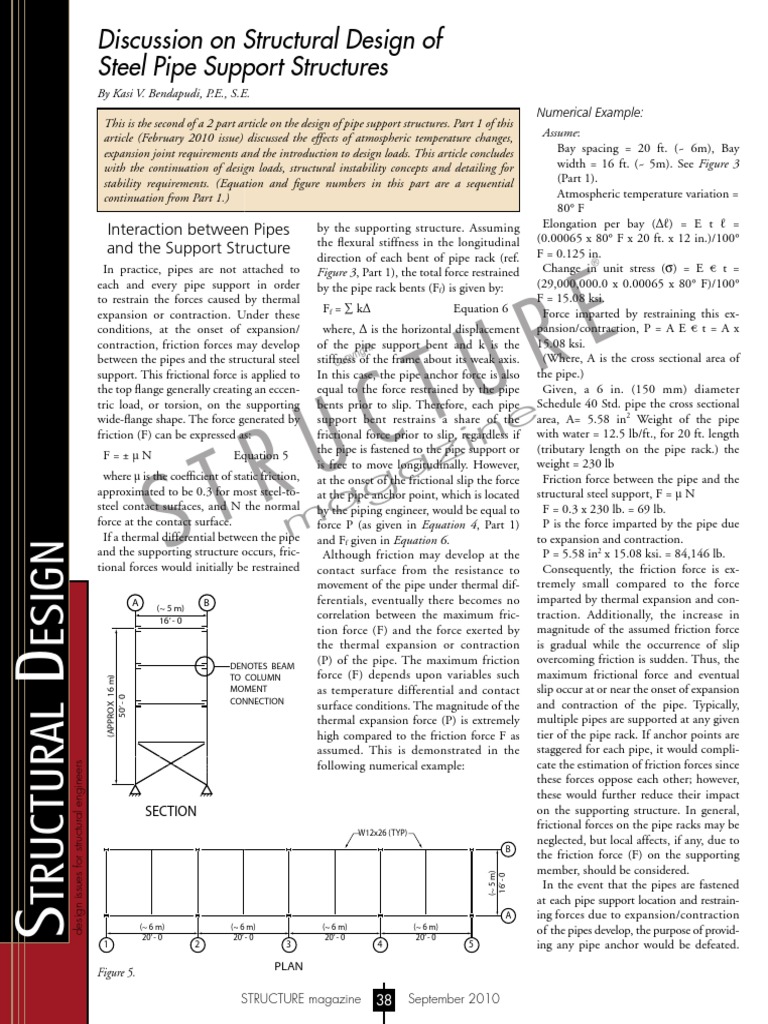 Dicussion On Structural Design of Steel Pipe Support Structures | PDF ...