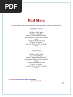 'Hail Mary' Prayer in Tagalog Translation | PDF
