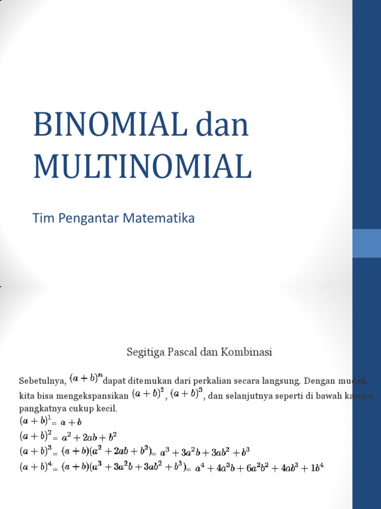 Binomial Dan Multinomial | PDF