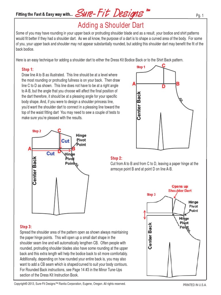 Adding_A_Shoulder_Dart.pdf | Seam (Sewing) | Shoulder