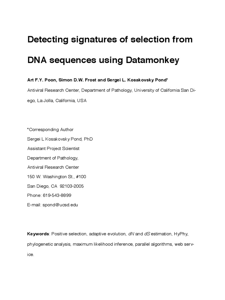 Data Monkey Tutorial | PDF | Sequence Alignment | Phylogenetic Tree
