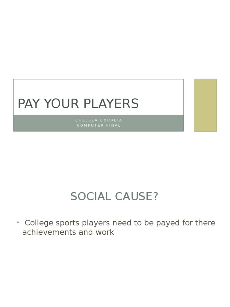 Pay College Athletes for Success | PDF