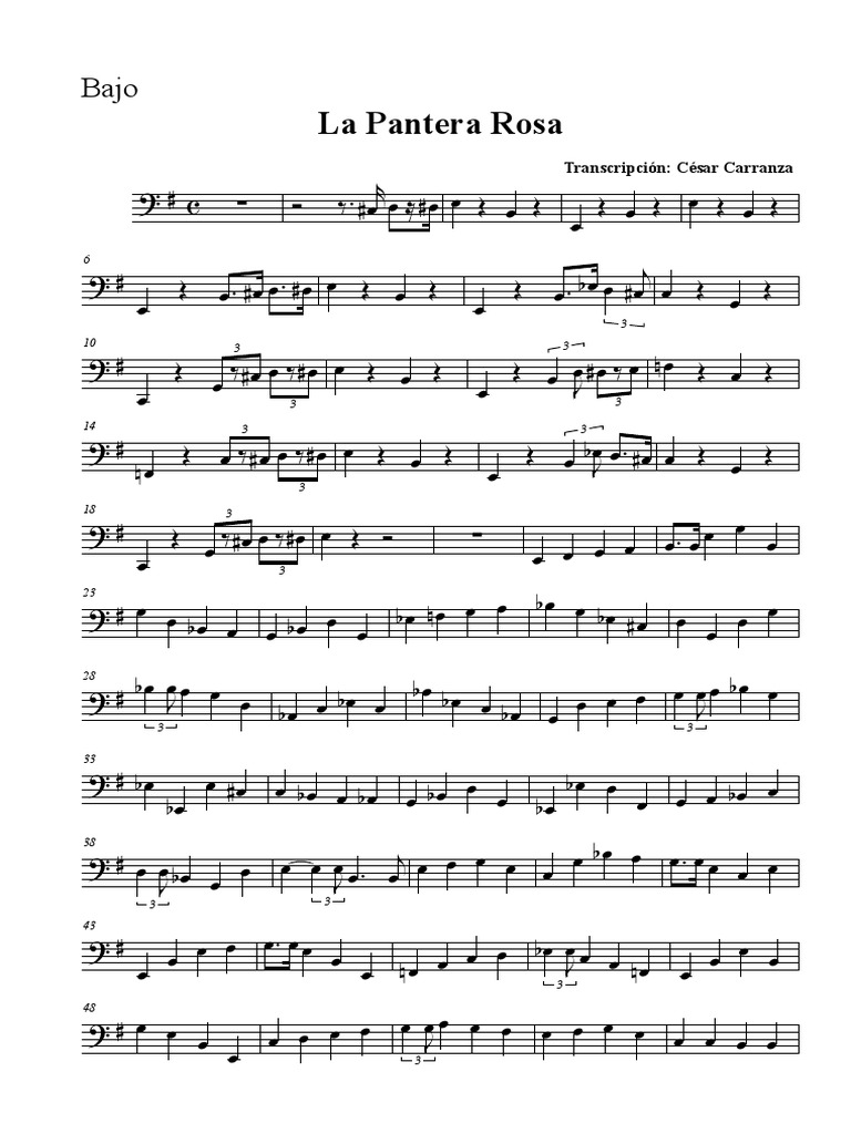 Pantera Rosa Bajo | PDF