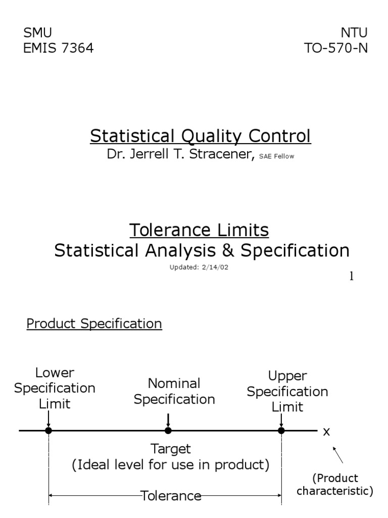 Tolerance Analysis Pdf Confidence Interval Normal Distribution