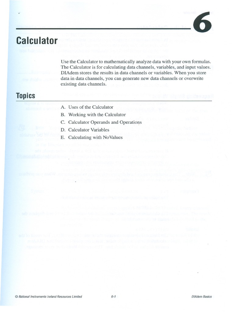 Diadem Training - Lesson 6 | PDF