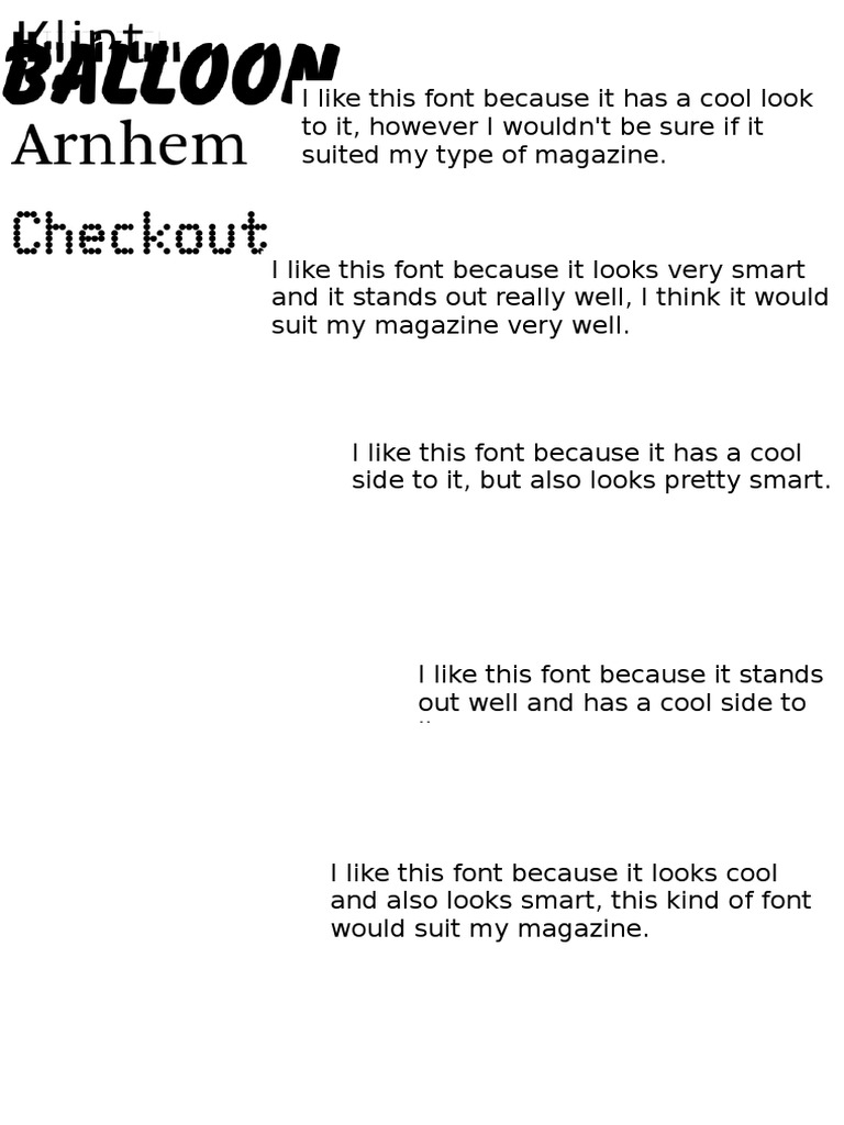 Analysis of Fonts | PDF
