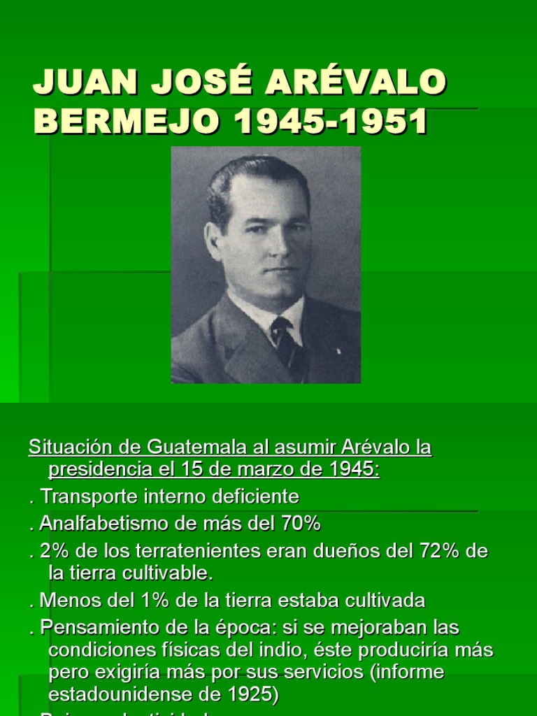 Gobierno de Juan José Arévalo | Guatemala | Política Gobierno de Juan José Arévalo | Guatemala | Política