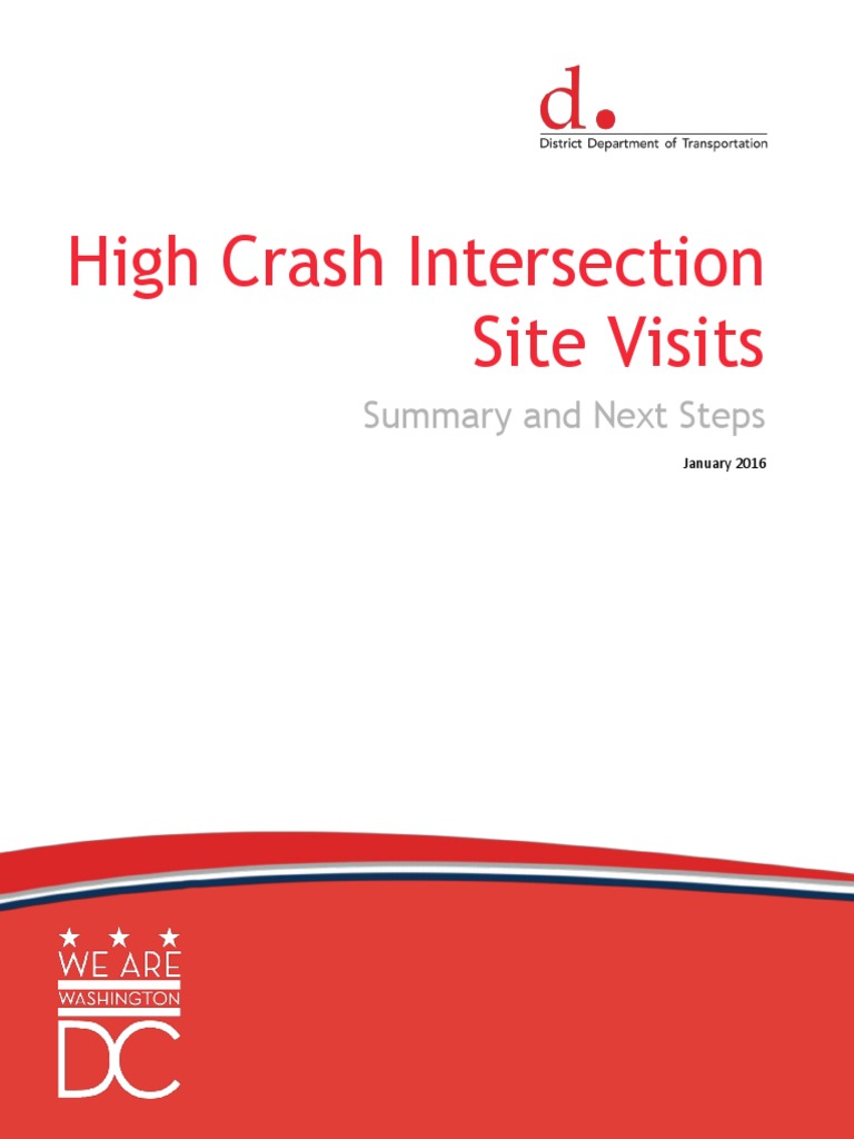 DDOT High Crash Intersection Report | PDF | Pedestrian Crossing | Traffic