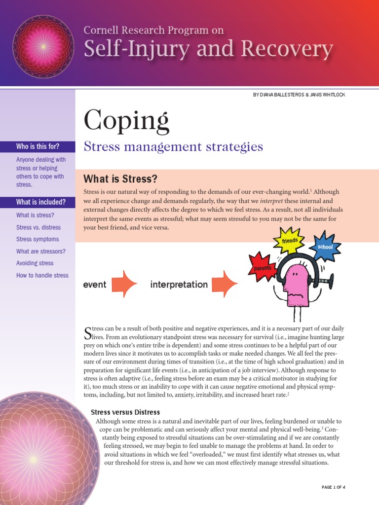 Coping Stress Management English 1 | PDF