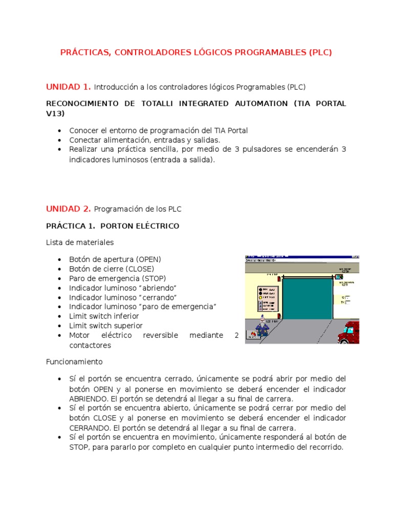 Ejercicios PLC | PDF | Semáforo | Controlador lógico programable