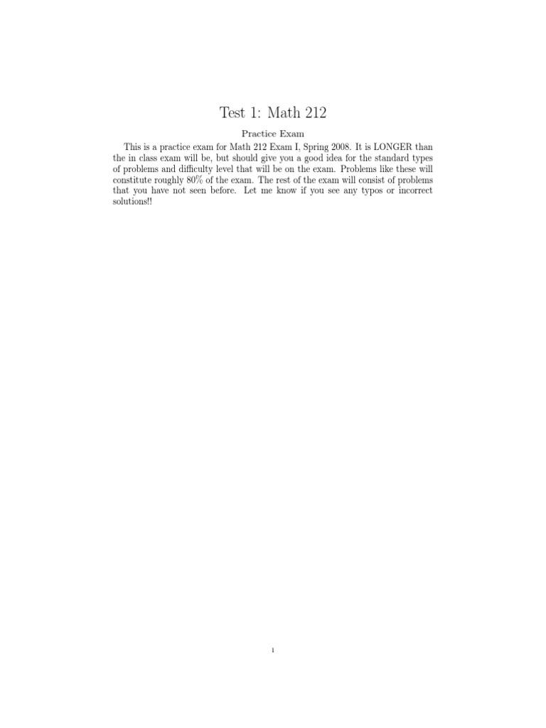 Multivariable Calculus Test | PDF | Tangent | Test (Assessment)