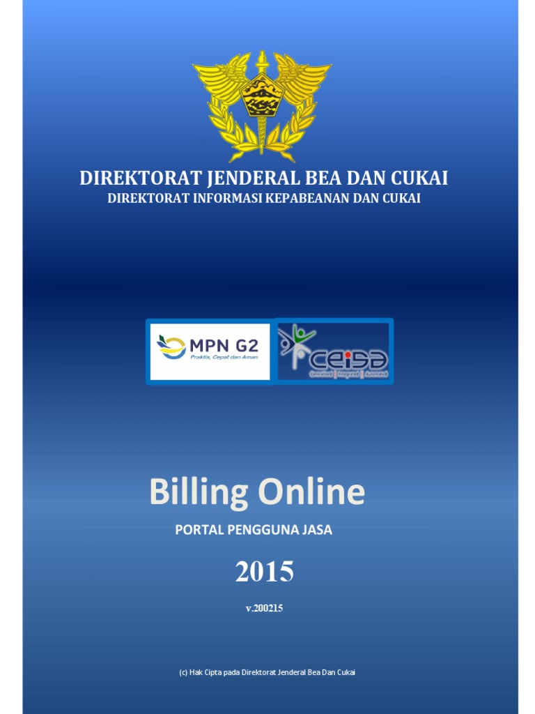 Petunjuk Aplikasi Billing Online DJBC | PDF
