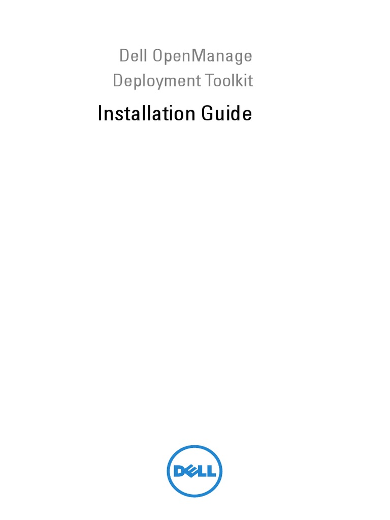 Installation Guide: Dell Openmanage Deployment Toolkit | PDF ...