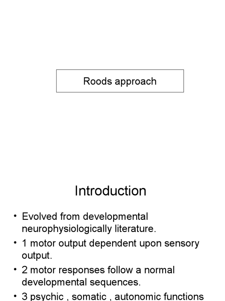Rood Approach | PDF | Stimulus (Physiology) | Motor Control