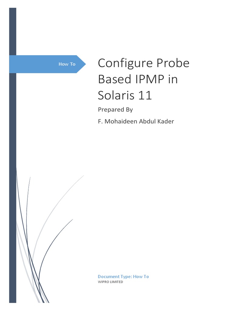 Configure Probe Based IPMP in Solaris 11 | PDF | Ip Address | Internet ...
