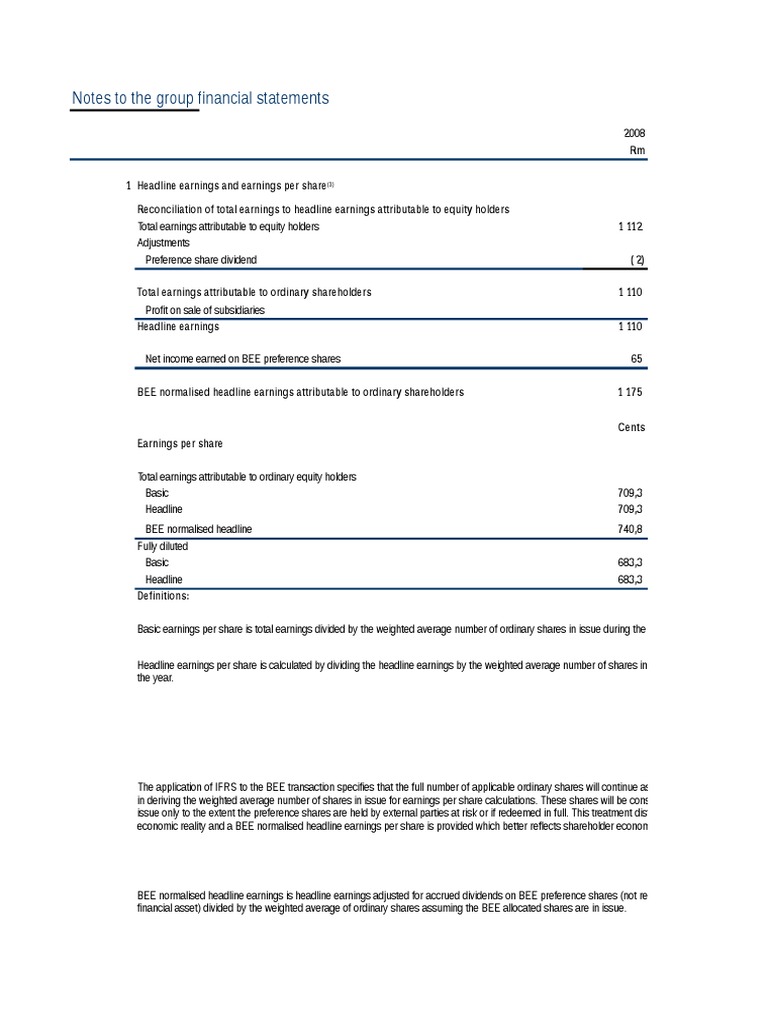Notes To The Group Financial Statements | PDF | Real Estate Appraisal ...