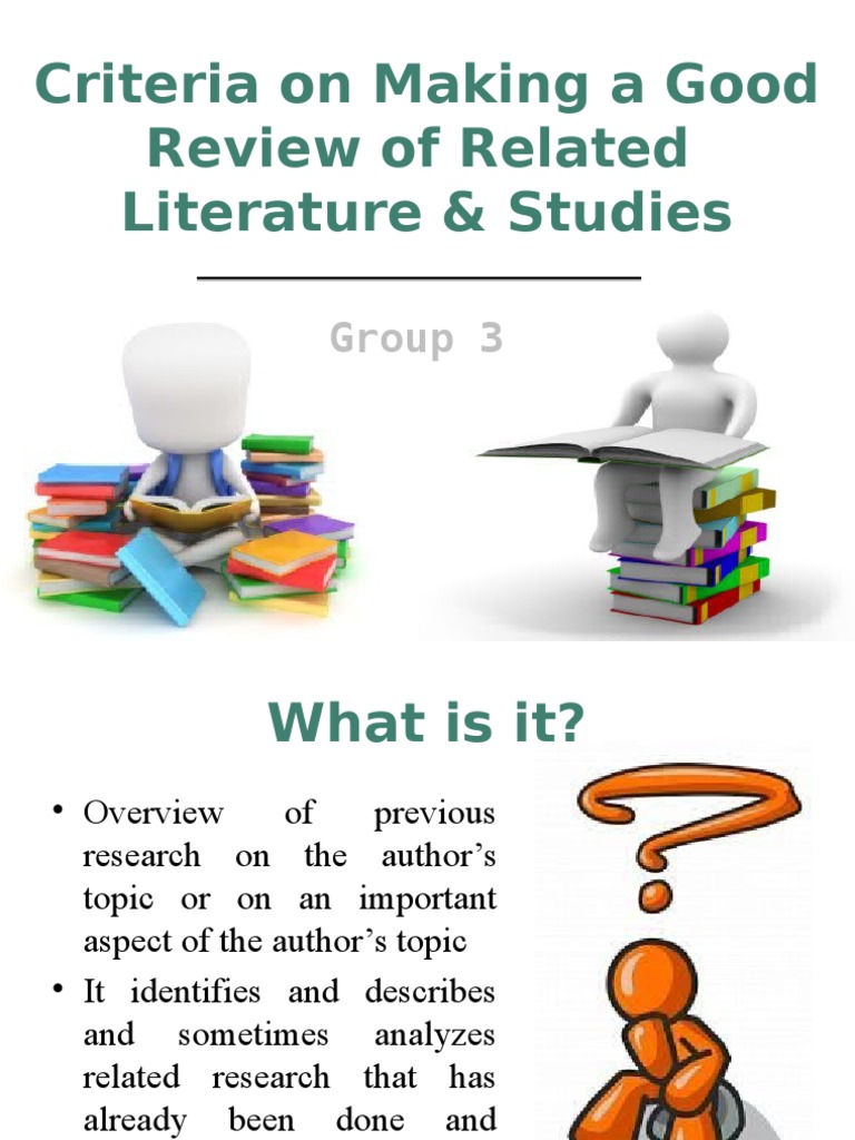 NRES - Guidelines for RRL | Thesis | Justification