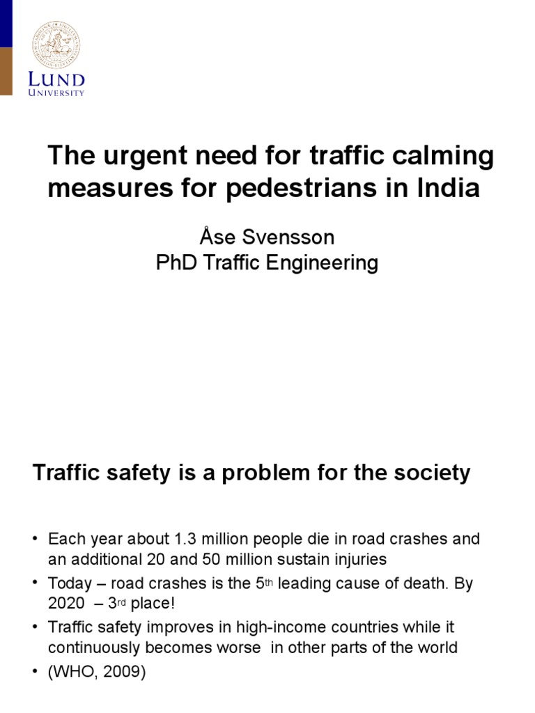Traffic Calming Measures for Pedestrians in India | PDF | Traffic ...