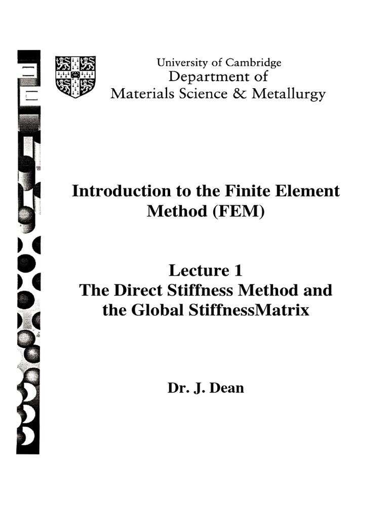 Global Stiffness Matrix | Finite Element Method | Matrix (Mathematics)