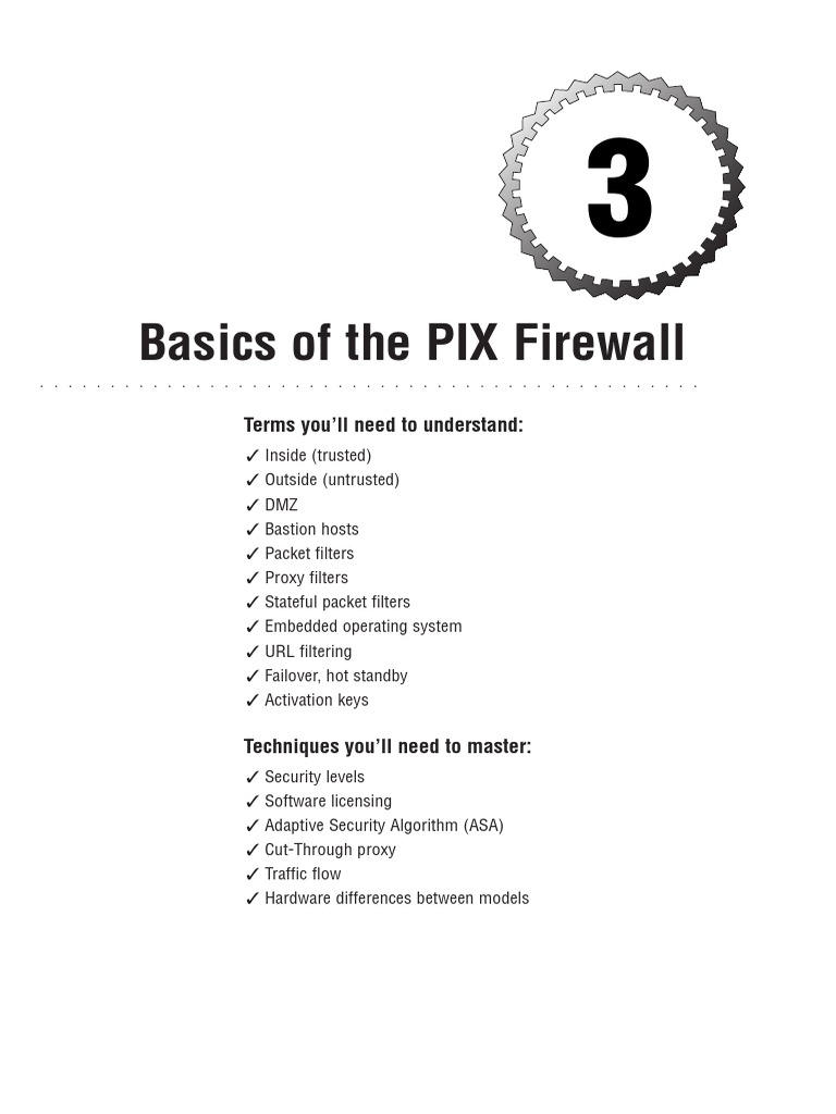 Basics of Pix Firewall | PDF | Proxy Server | Firewall (Computing)