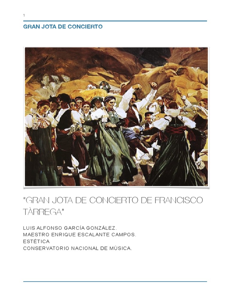 Gran Jota de Concierto de Tárrega | PDF | Romanticismo | Artes (general)