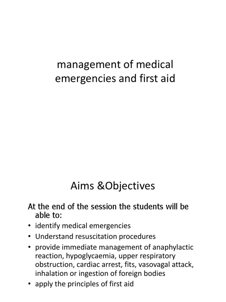 Medical Emergencies | PDF | Medical Specialties | Clinical Medicine