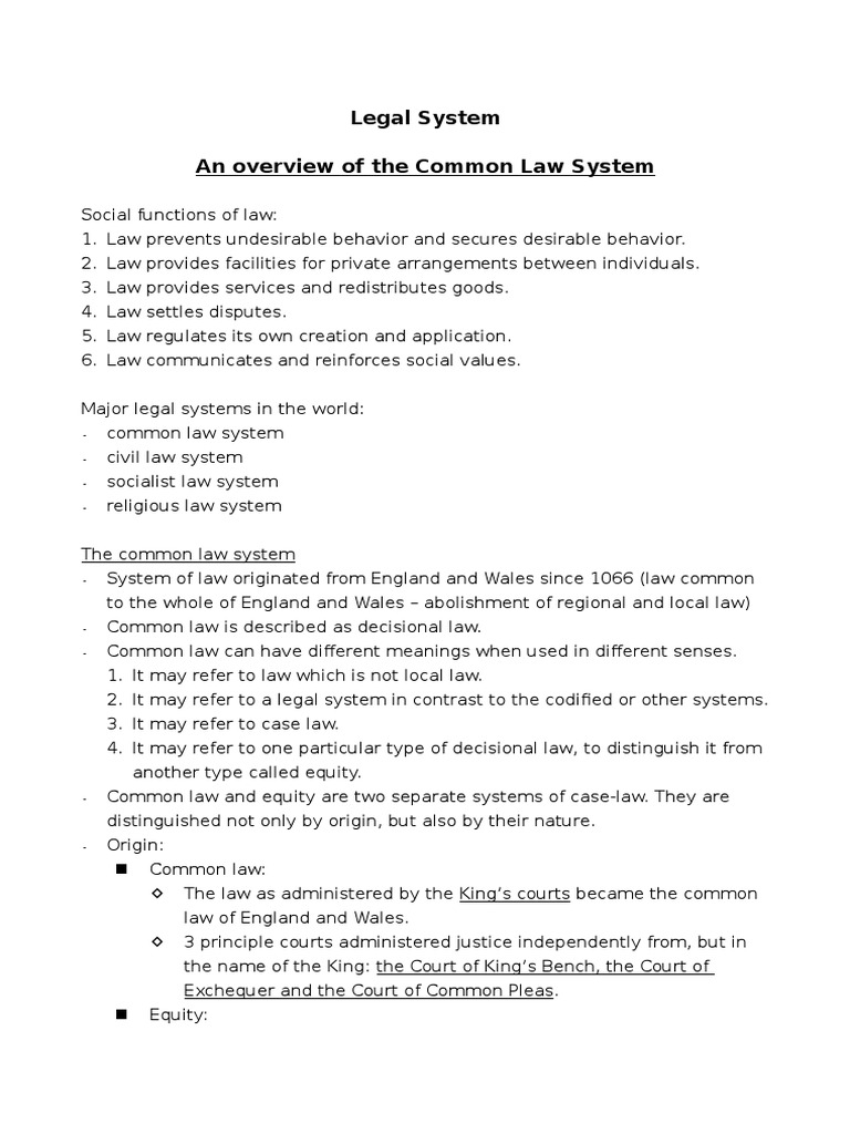 Legal System Intensive Notes | PDF | Legal Aid | Special Administrative ...