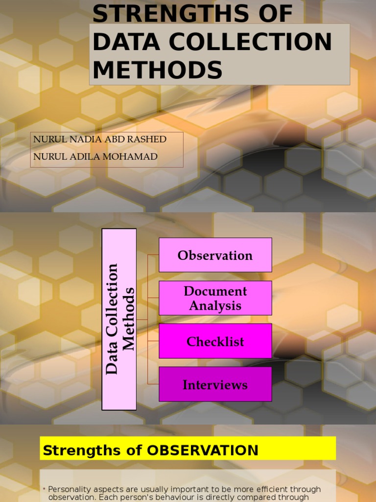 Strengths of Data Collection Methods | PDF