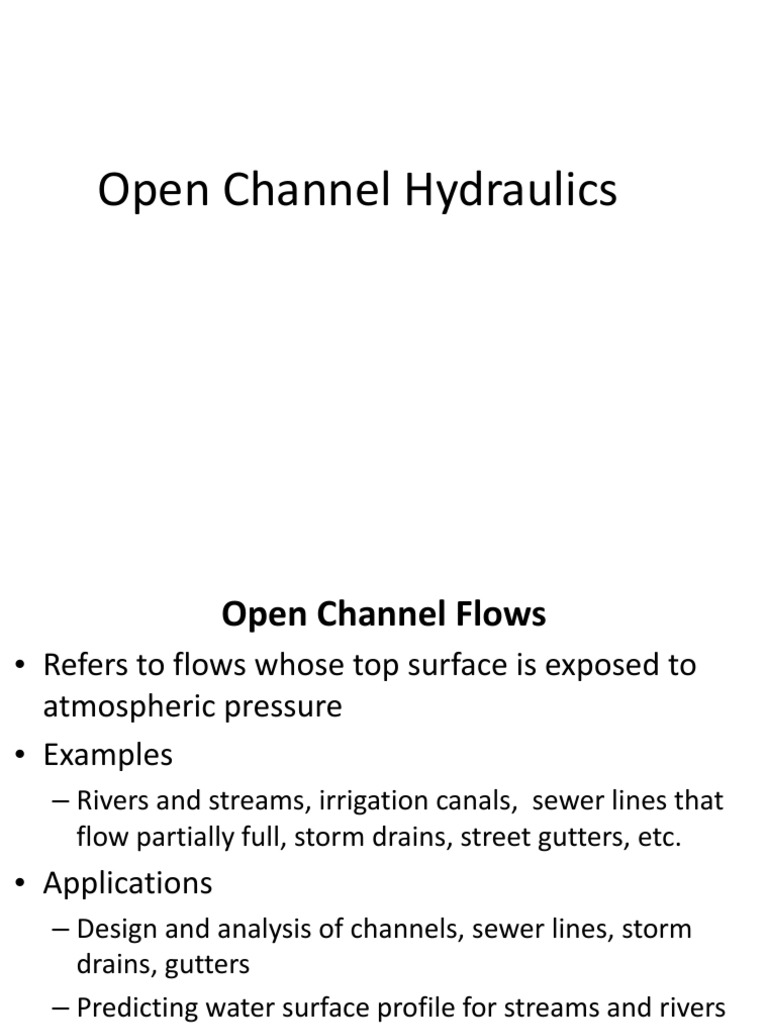 Open Channel Hydraulics | PDF | Fluid Dynamics | Fluid Mechanics