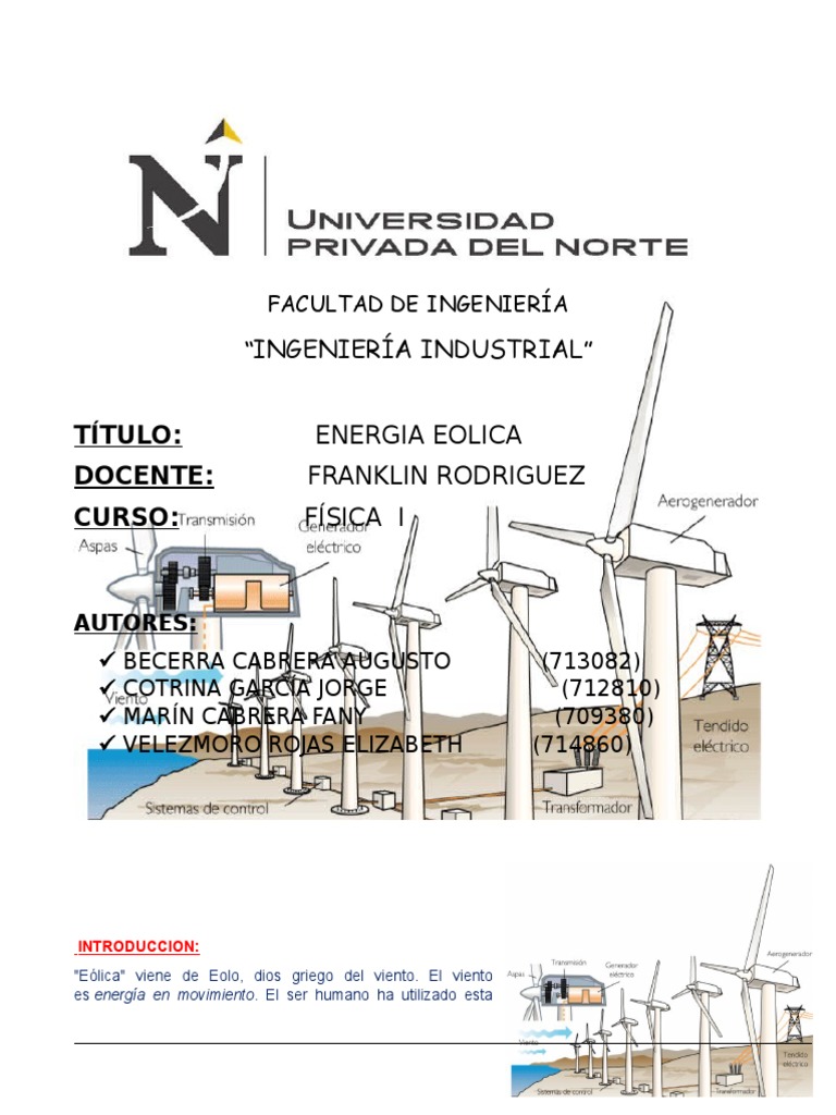 Proyecto de Fisica 11 | PDF | Energía eólica | Turbina eólica